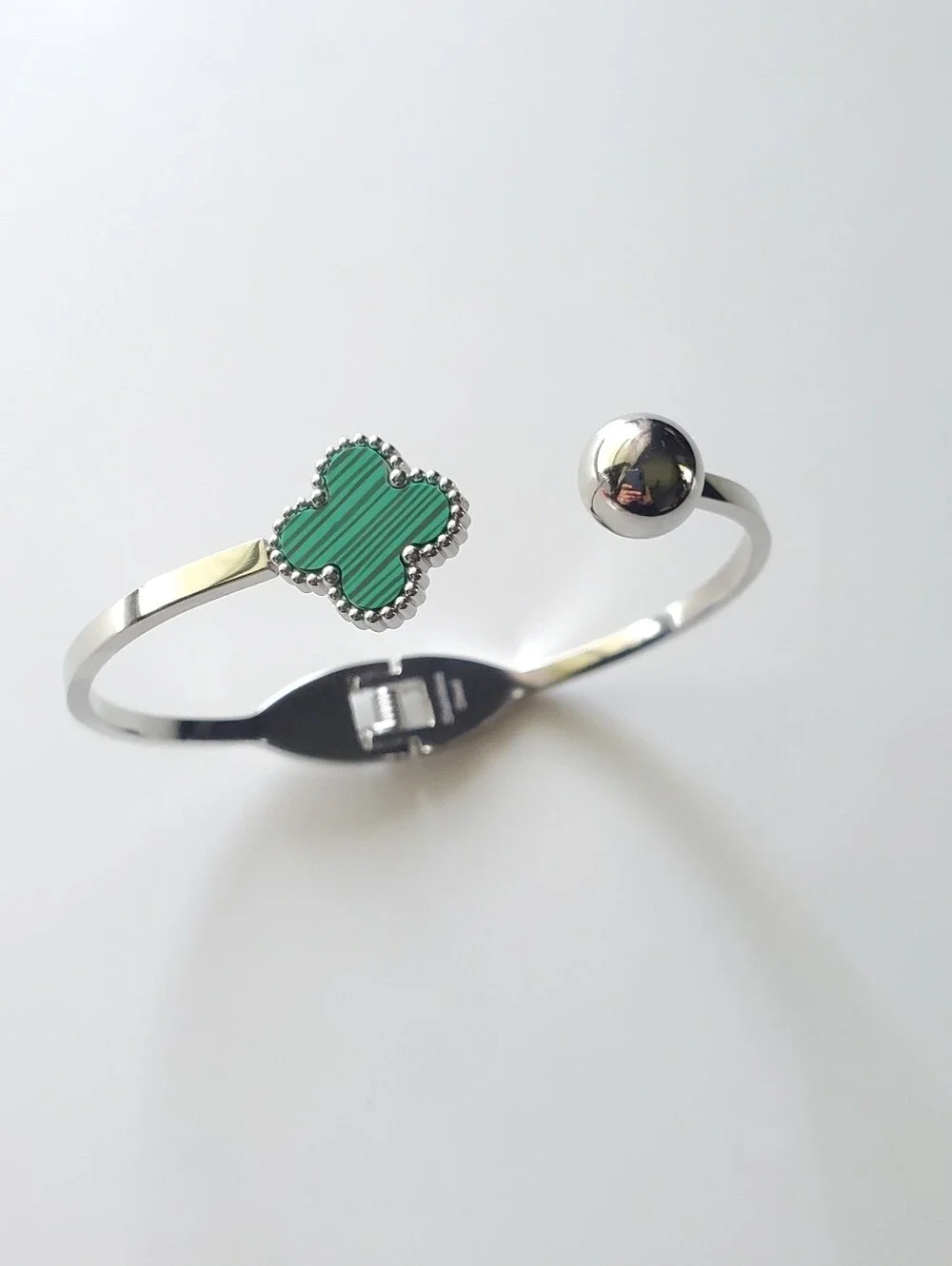 No brand | Jewelry | Silver Stainless Steel Open Cuff Bracelet With ...